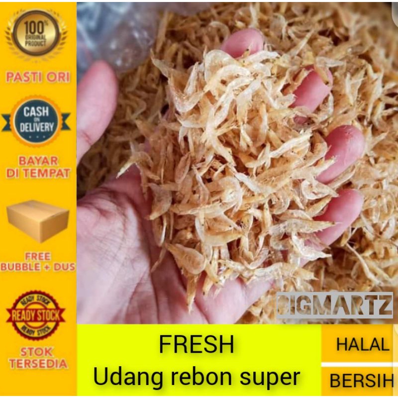 Jual Ikan asin rebon kasar bening fresh / udang rebon super | Shopee ...