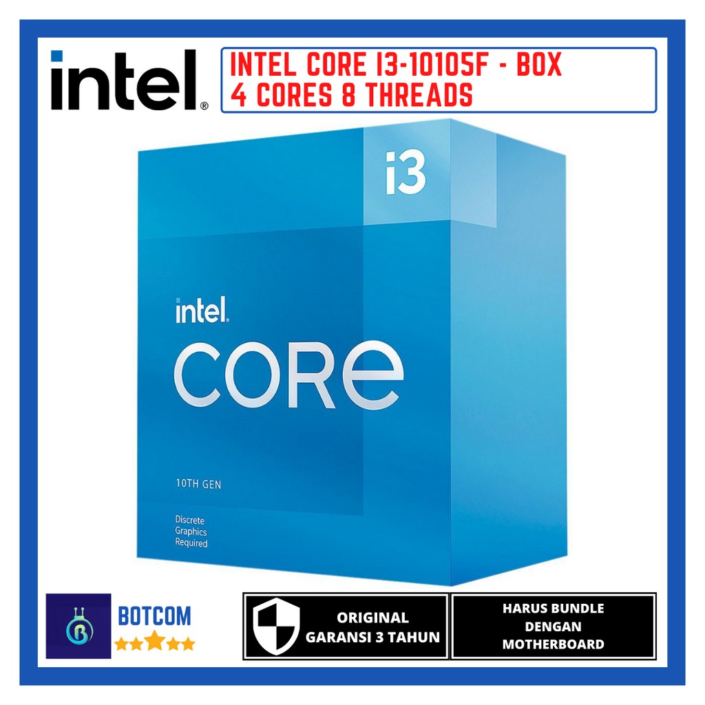 Jual [BUNDLE] INTEL CORE i3-10105F | DEKSTOP PROCESSOR MOTHERBOARD ...