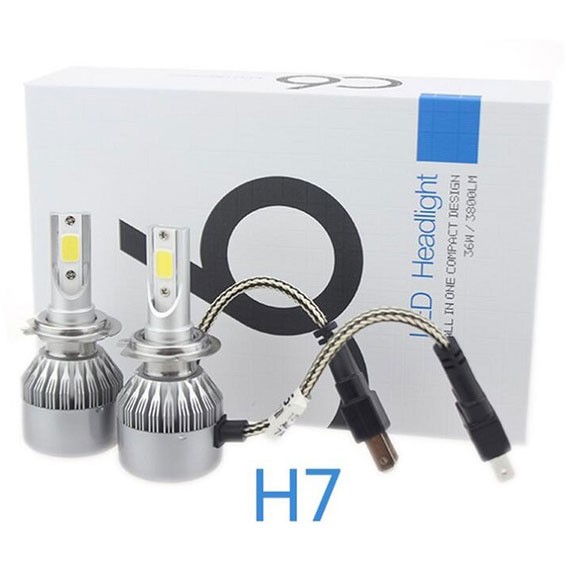 Jual Lampu Mobil Headlight LED H7 COB 2 PCS - C6 | Shopee Indonesia