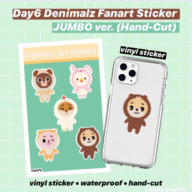 Jual [Ready Stock] JUMBO Version: Day6 Denimalz Fanart Sticker in ...
