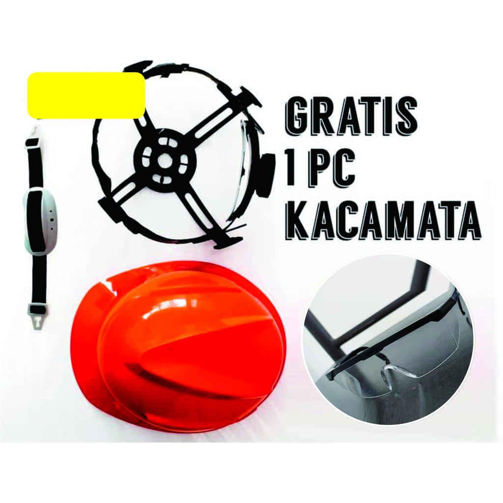 Jual PROMO-HELM PROYEK / TOPI PROYEK ORANGE DALAMAN PUTAR / ORANGE ...