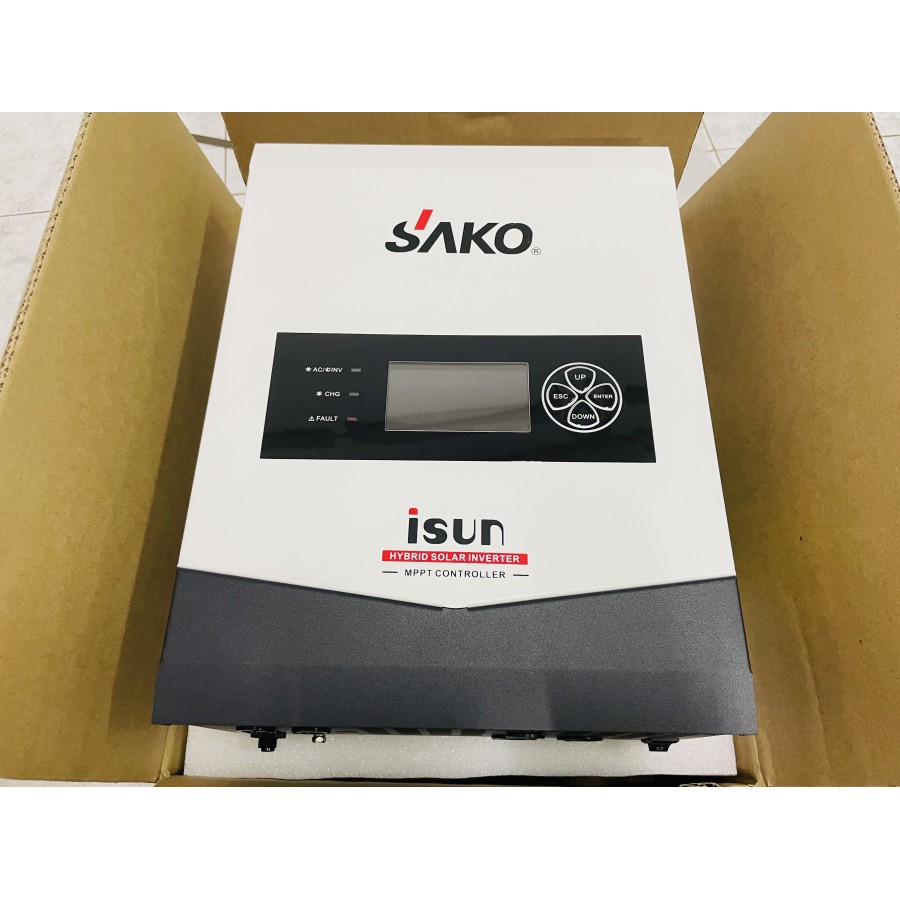 Jual SAKO Hybrid Inverter 1000W - MPPT 40A Pure Sine Wave UPS 1KW 12V ...