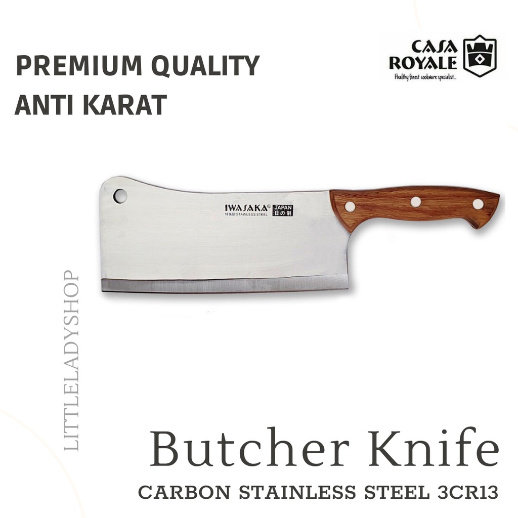 Jual PISAU DAGING PREMIUM BUTCHER KNIFE STAINLESS STEEL GAGANG KAYU ...