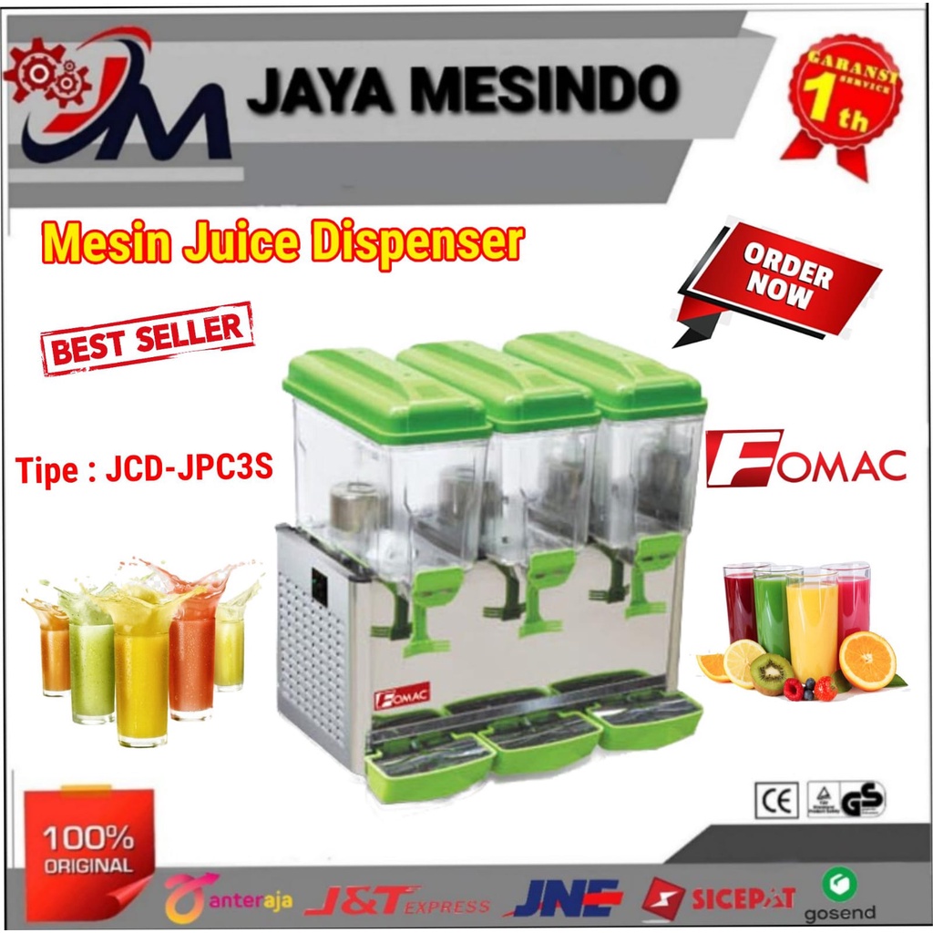 Jual Mesin Juice Dispenser 3 Tabung dengan Pendingin JCD-JPC3S FOMAC | Shopee Indonesia