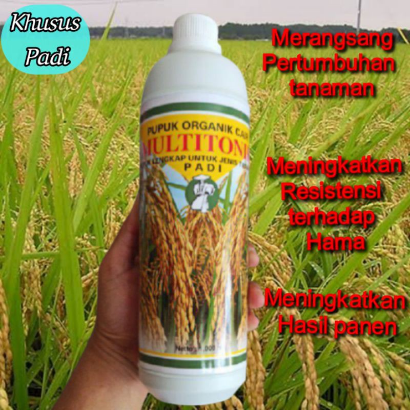 Jual PENAMBAH BOBOT KHUSUS PADI Pupuk Organik Cair (POC) MULTITONIK 1L | Shopee Indonesia