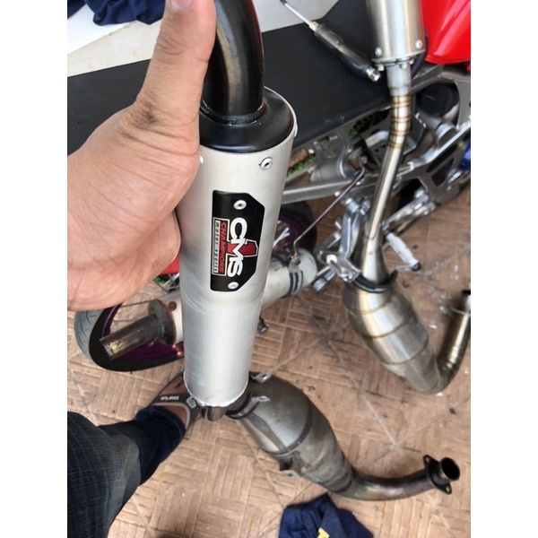 Jual knalpot cms original ex ninja r rr ss model step standar bukan ...