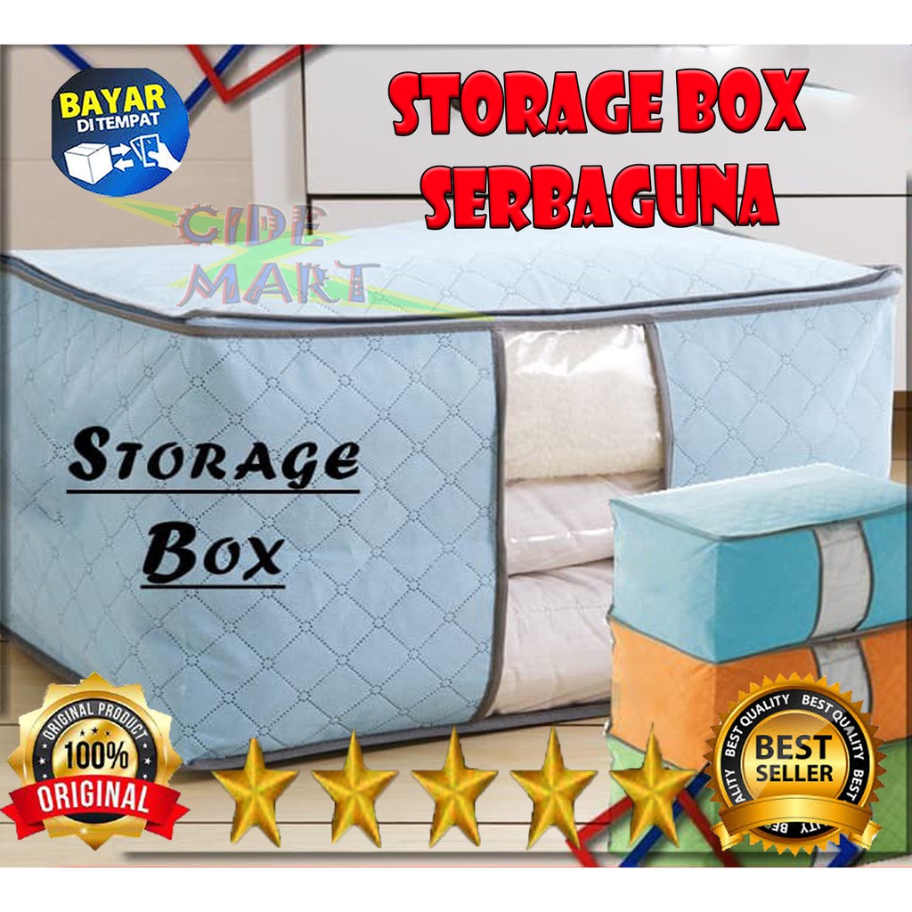 Jual Tempat Penyimpanan Bed Cover Bamboo Storage Box Organizer Bag ...