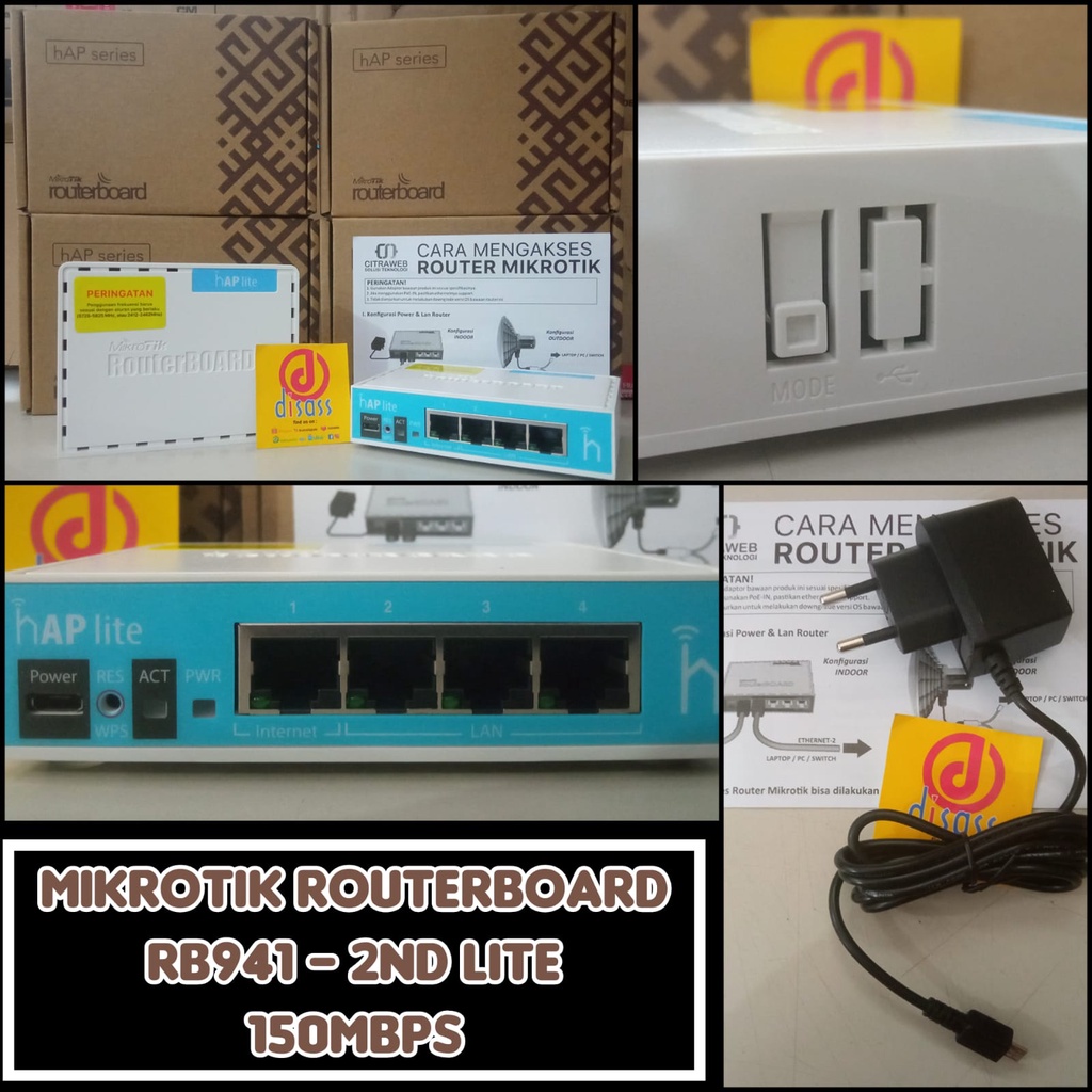 Jual MIKROTIK RB941-2nD ROUTER WIRELESS hAP-Lite 150Mbps - DISASS JOGJA ...