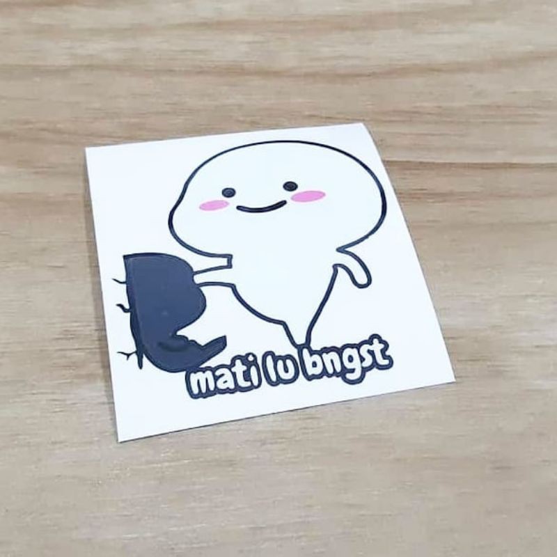 Jual Stiker Cutting Decals Pentol Quby mati lu bngsd | Shopee Indonesia