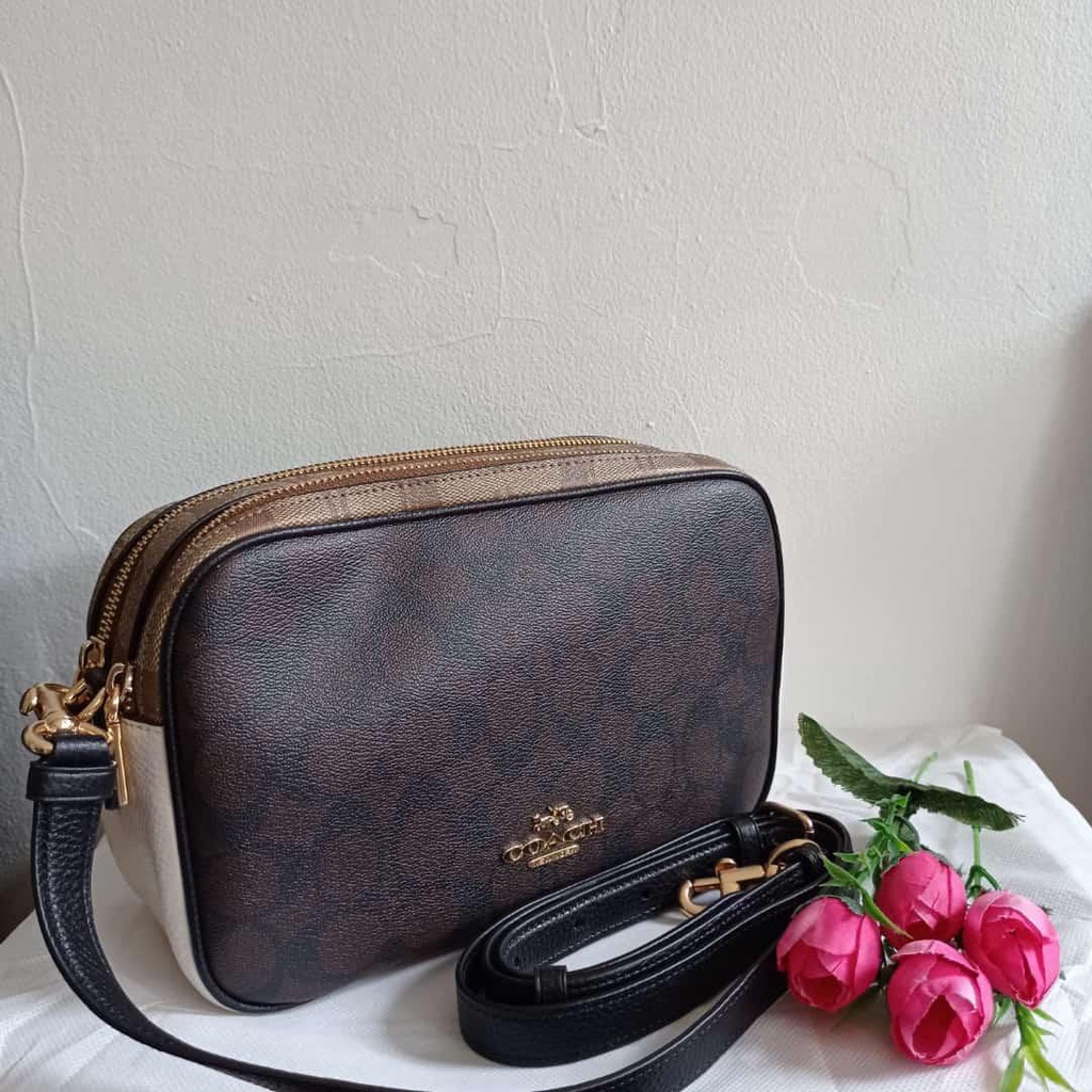 Jual Tas Coach Jess black multi New Original | Shopee Indonesia