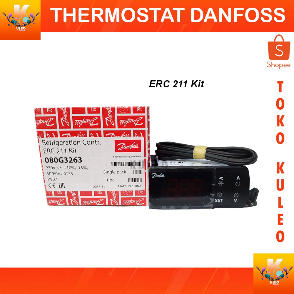 Jual Thermostat Termostat Termostat Temperature Controller Digital Erc 211 Kit Merk Danfoss