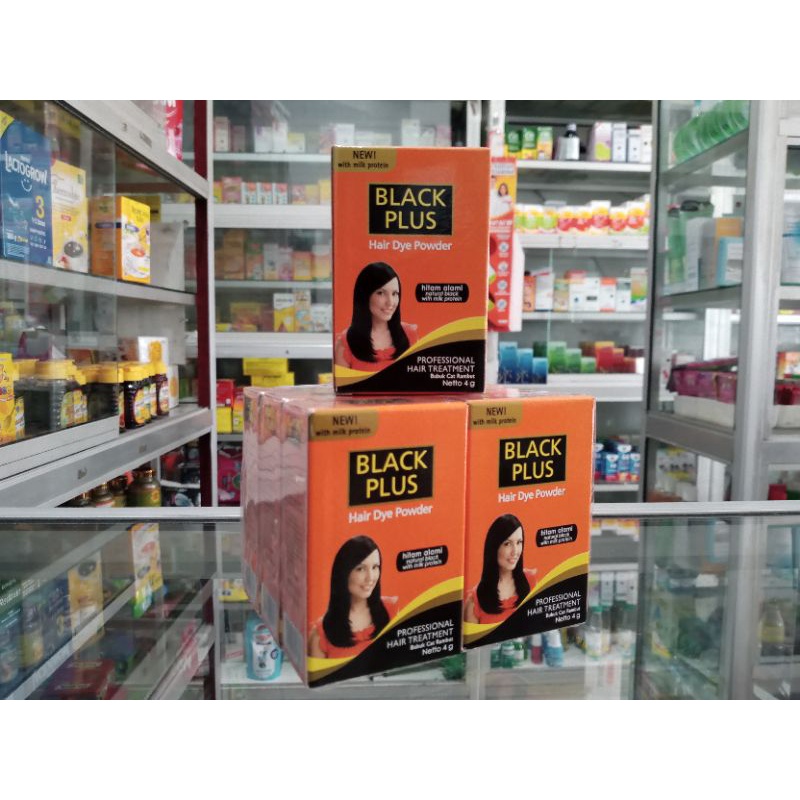 Jual BLACK PLUS HAIR DYE POWDER | Semir Rambut Black Plus - ED 04/2025 | Shopee Indonesia