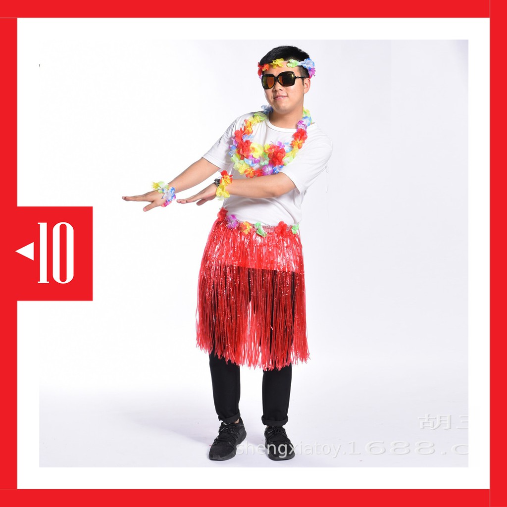 Jual BUHA welcome set bunga hawaii hawai hula aloha garland kalung ...