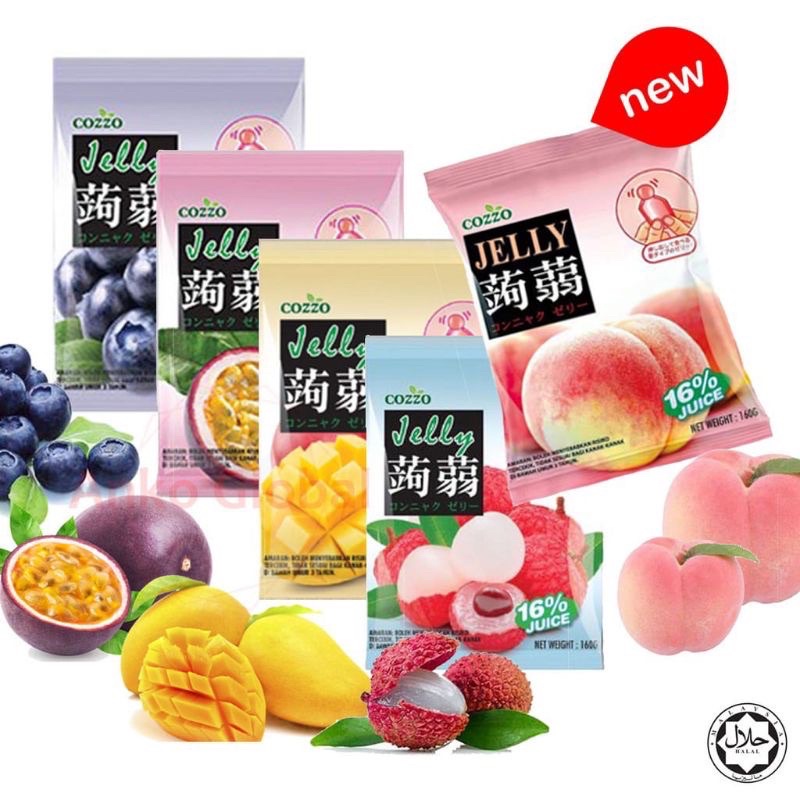 Jual Cozzo Jelly Zero Fat Konnyaku Jelly Pouch 蒟蒻 160g Cemilan Jelly ...