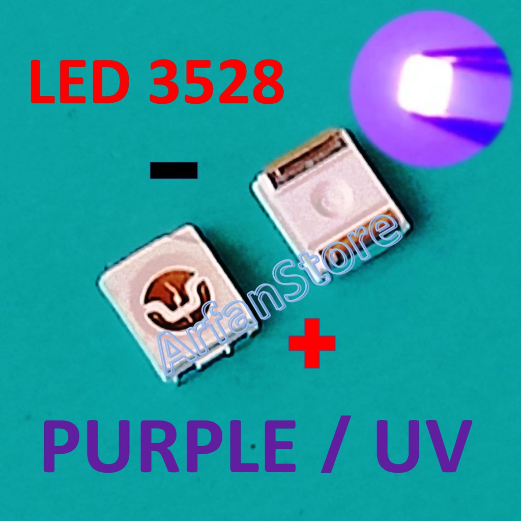 Jual LED 3528 2835 UV SMD Chip Warna Purple Ultraviolet PER 10PCS ...