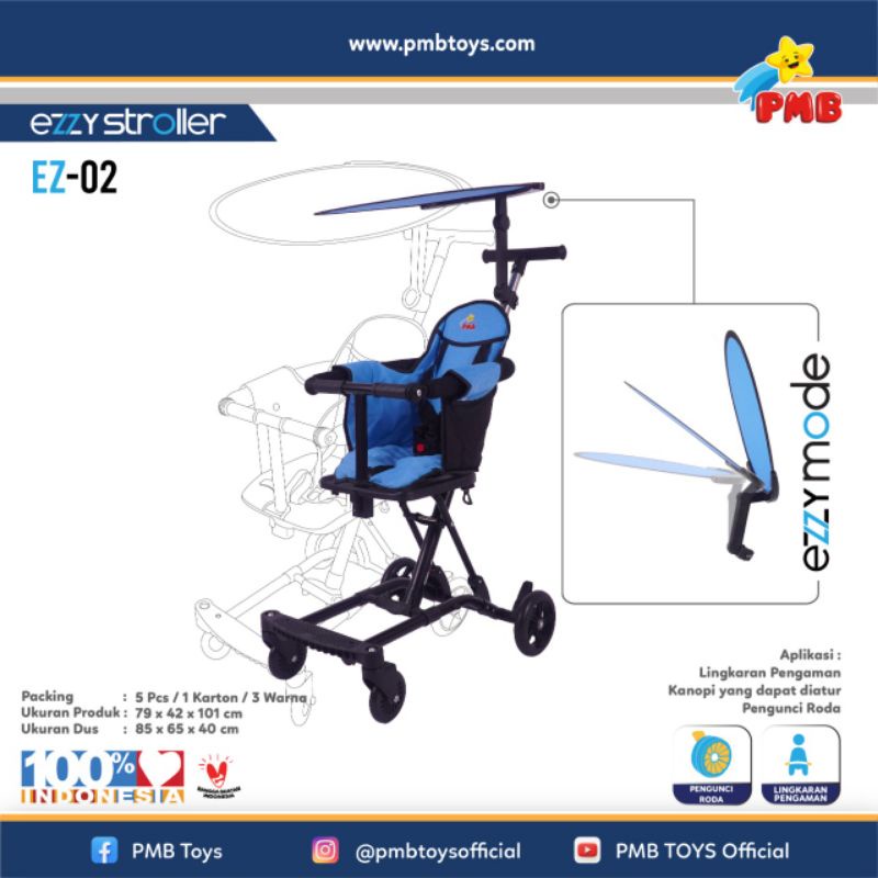 Jual EZ-02 / Ezzy Stroller PMB EZ02 EZ 02 (TOKO BROER) | Shopee Indonesia