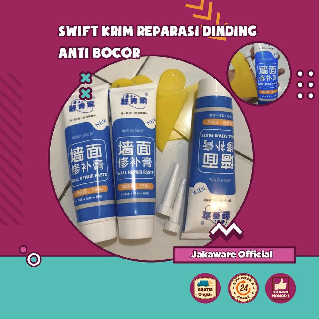 Jual KRIM REPARASI DINDING ANTI BOCOR WALL CRACK REPAIR RETAK CREAM ...