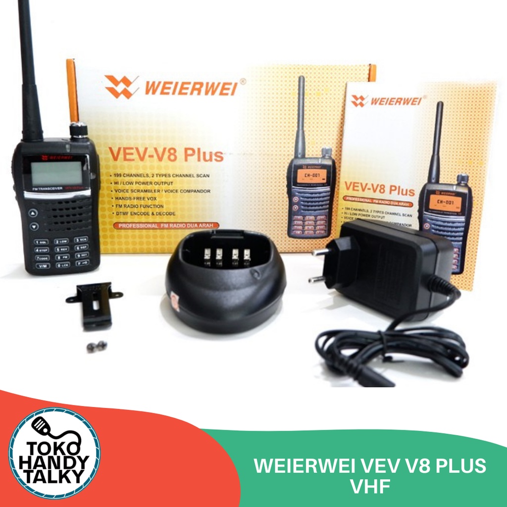 Jual HANDY TALKY WEIERWEI VEV V8 PLUS VHF NEW ORIGINAL GARANSI RESMI POSTEL | Shopee Indonesia
