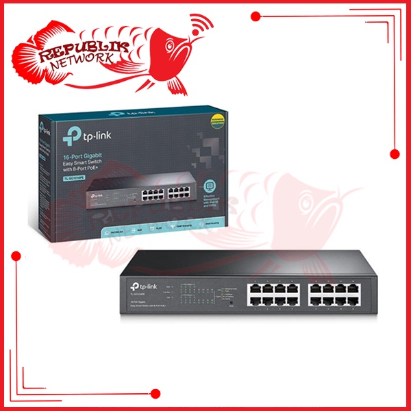Jual TP-LInk TL-SG1016PE 16-Port Gigabit Easy Smart PoE Switch with 8-Port | Shopee Indonesia