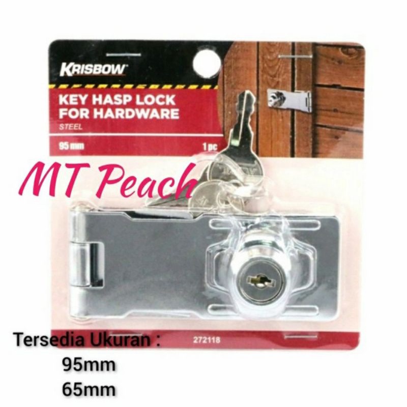 Jual KRISBOW GERENDEL PINTU DENGAN KUNCI KEYED HASP LOCK STEEL | Shopee ...