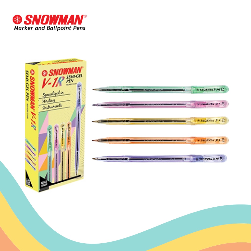 Jual BALLPOINT SNOWMAN V-1R (12 PCS) | Shopee Indonesia