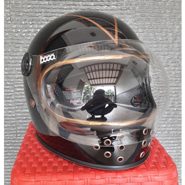 Jual Helm cakil gringo fino type cafe racer gringgo dan kaca bogo ...