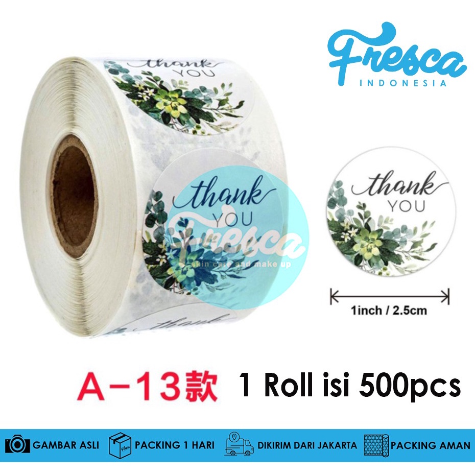 Jual 500pcs Stiker Label Tulisan Thankyou 2.5 CM Thank You Stickers ...