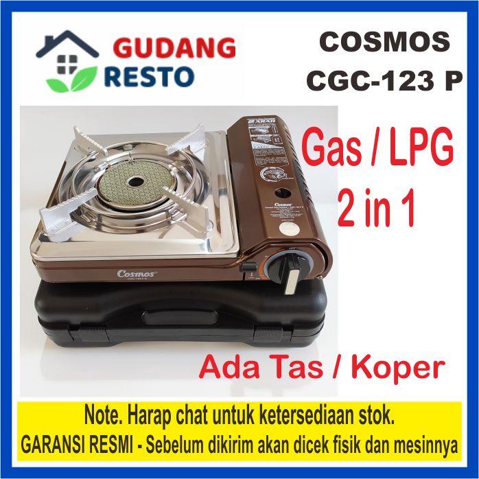 Jual COSMOS KOMPOR PORTABEL CGS CGC 123P 2IN1 / TRAVEL 123 P / CAMPING / MINI STAINLESS STEEL 1 ...