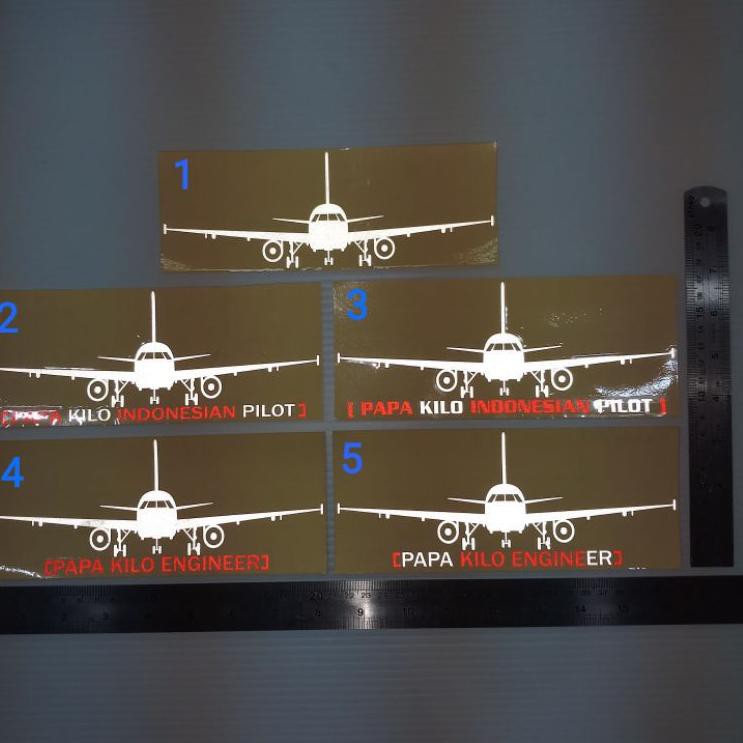Jual Diskon RWM9W Cutting Sticker Pesawat, PAPA KILO, Indonesia Pilot ...