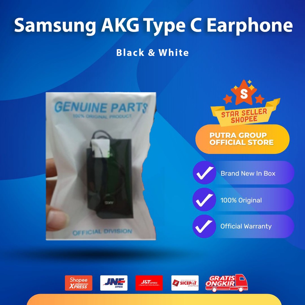 Jual Samsung Earphone AKG Type-C Black White for S22 S21 Note 20 ...