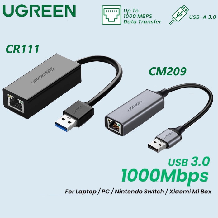 Jual Ugreen Kabel Ethernet USB 3.0 Adapter To Cable Lan RJ45 1000Mbps ...