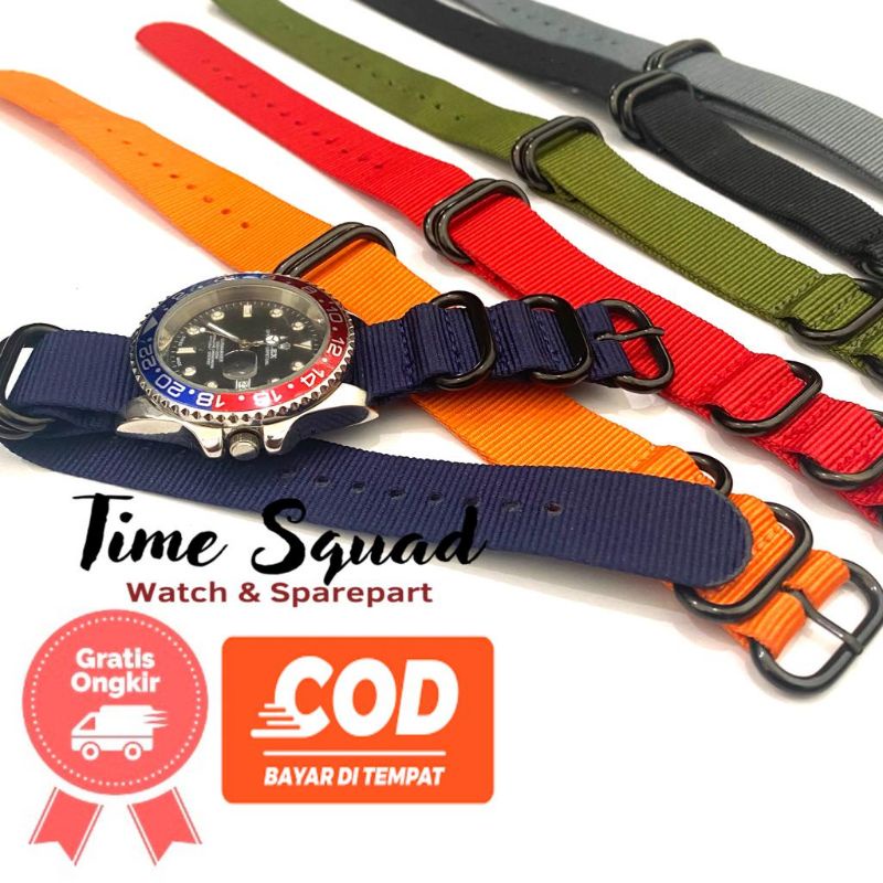 Jual Strap tali jam tangan Nato canvas tali jam tangan canvas Nato zulu ...