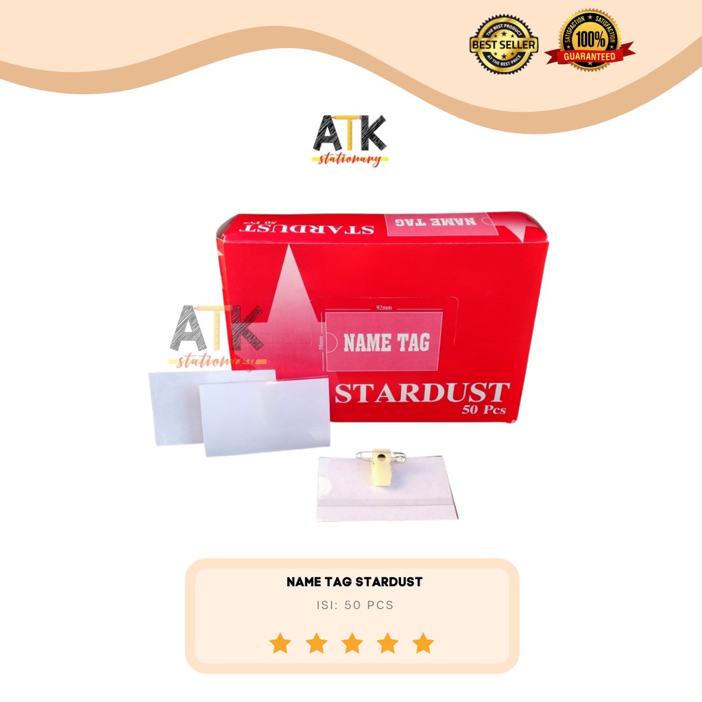 Jual Name Tag Stardust atk | Shopee Indonesia