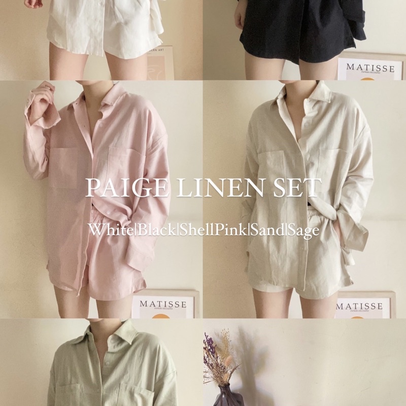 Jual Lucoco -Paige linen set | Shopee Indonesia