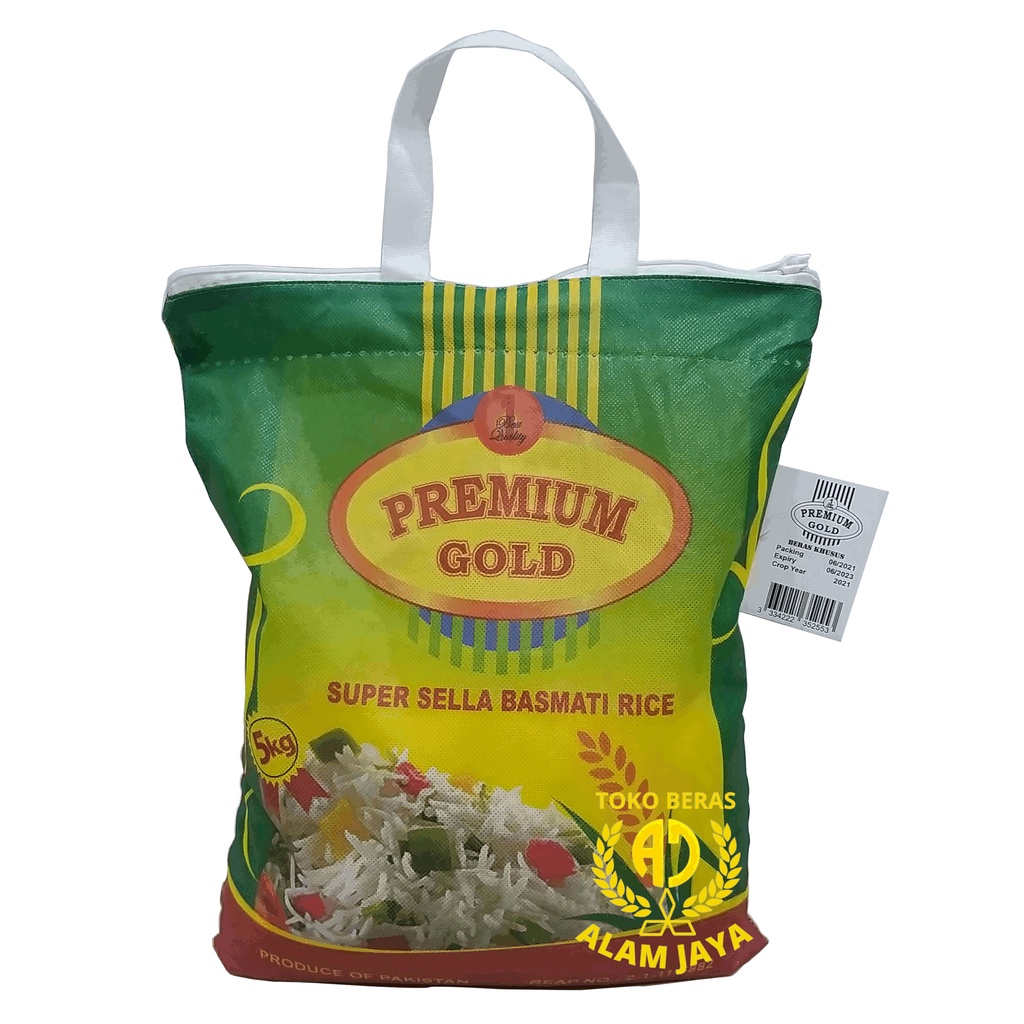Jual BERAS BASMATI PREMIUM GOLD - BERAS INDIA SUPER SELLA BASMATI RICE 5 KG | Shopee Indonesia
