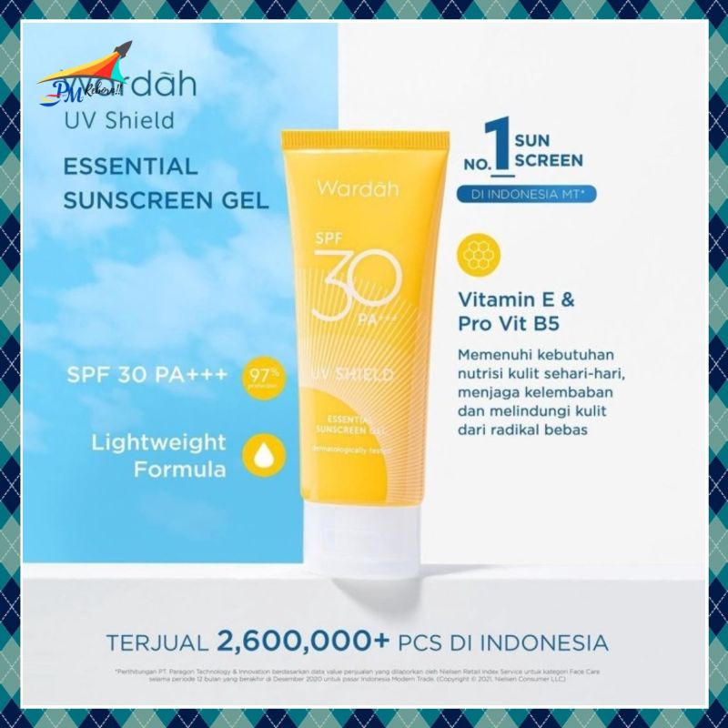 Jual WARDAH UV Shield Essential Sunscreen Gel SPF 30 | SUNSCREEN 40 ml | Shopee Indonesia