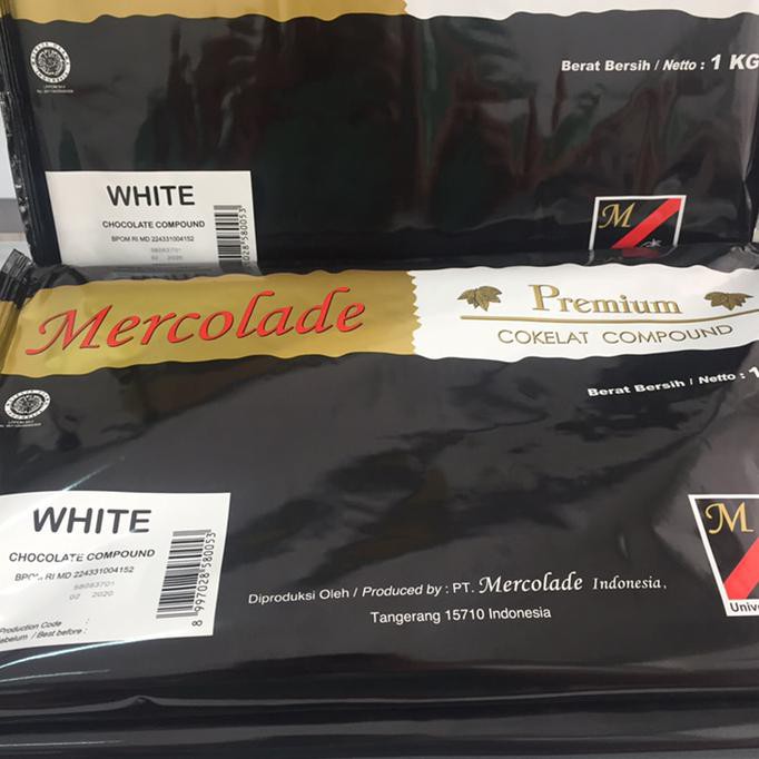 Jual Mercolade Premium White Coklat Compound 1kg | Shopee Indonesia
