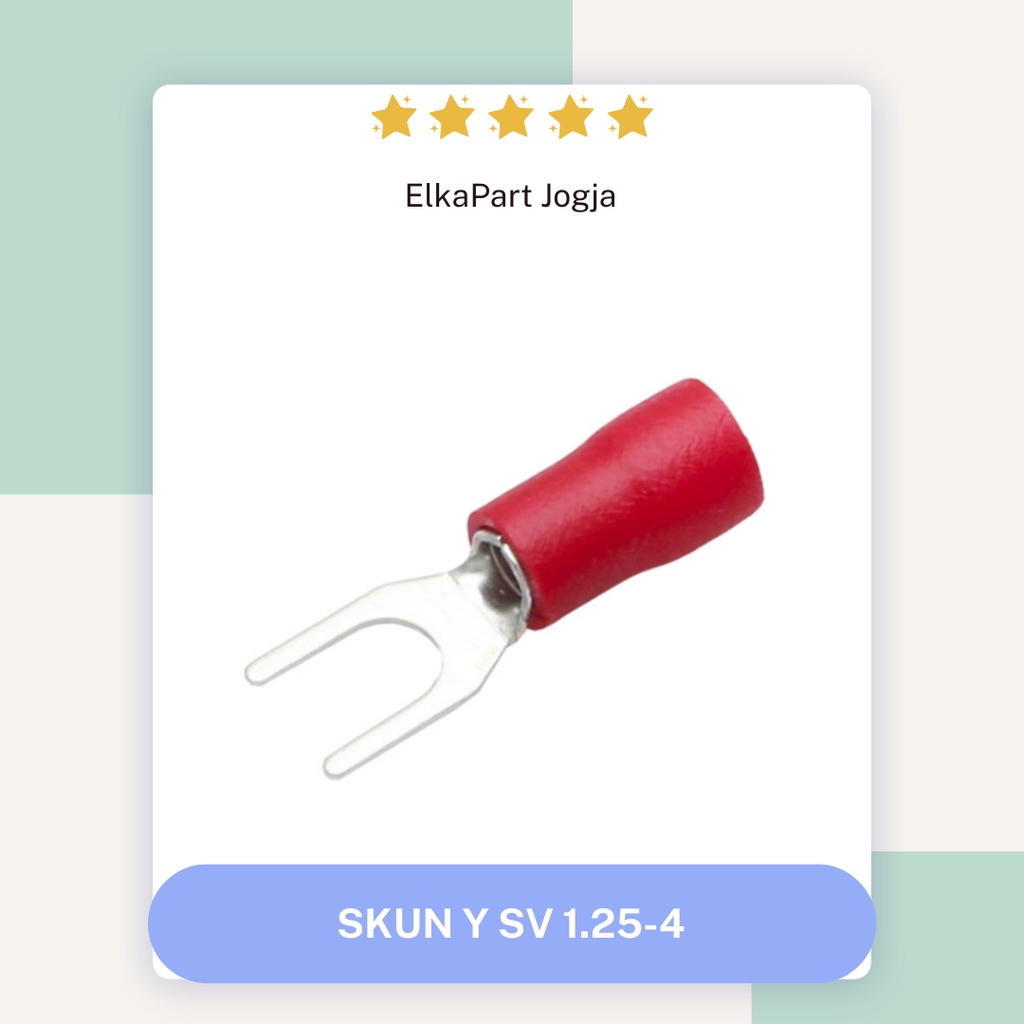 Jual KABEL SKUN Y SV1.25-4 Fork Isolasi Cable Lug Terminal Sekun 1.25 4 ...