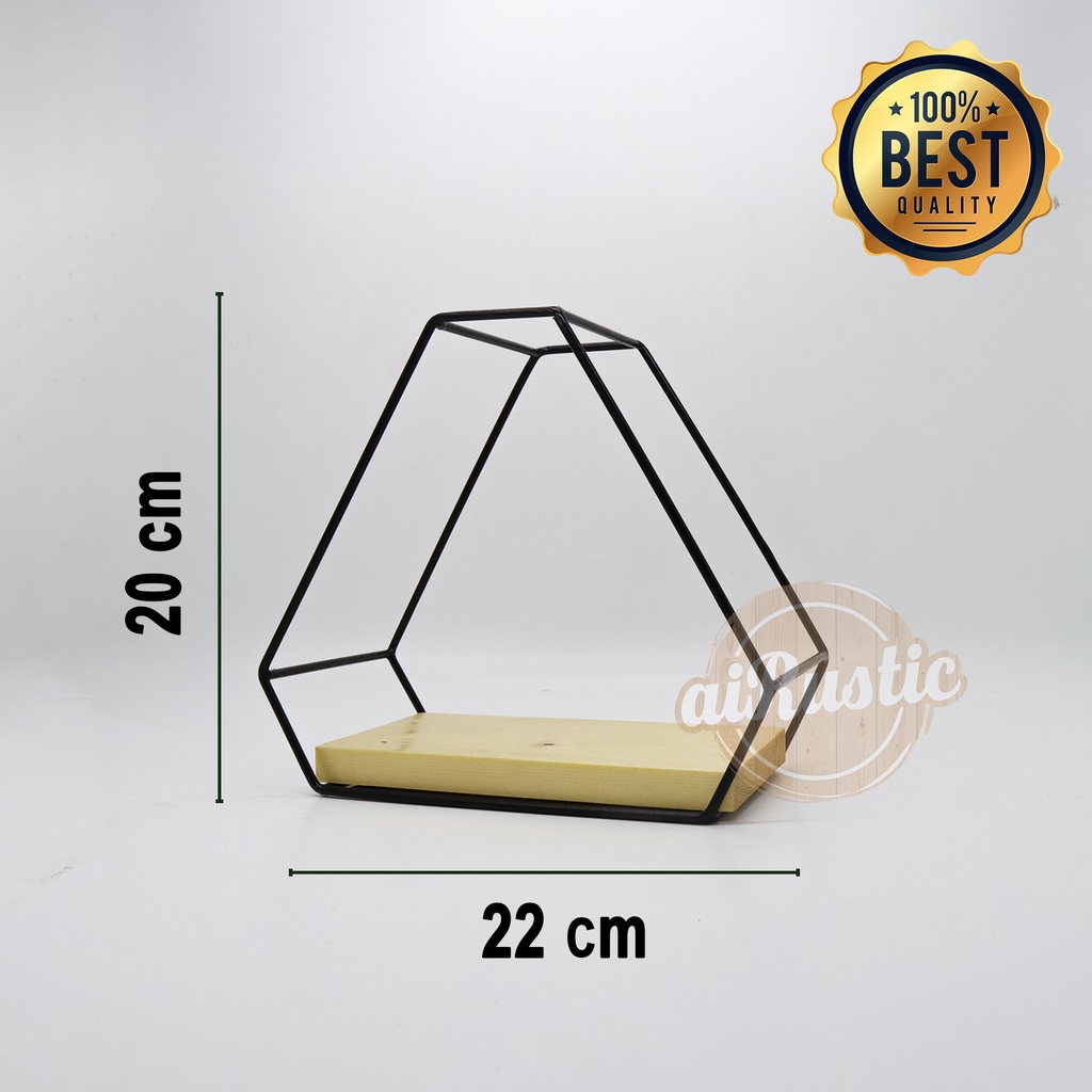Jual Rak Dinding SEGITIGA Besi 1 set (3pcs) besar kecil sedang - Rak ...