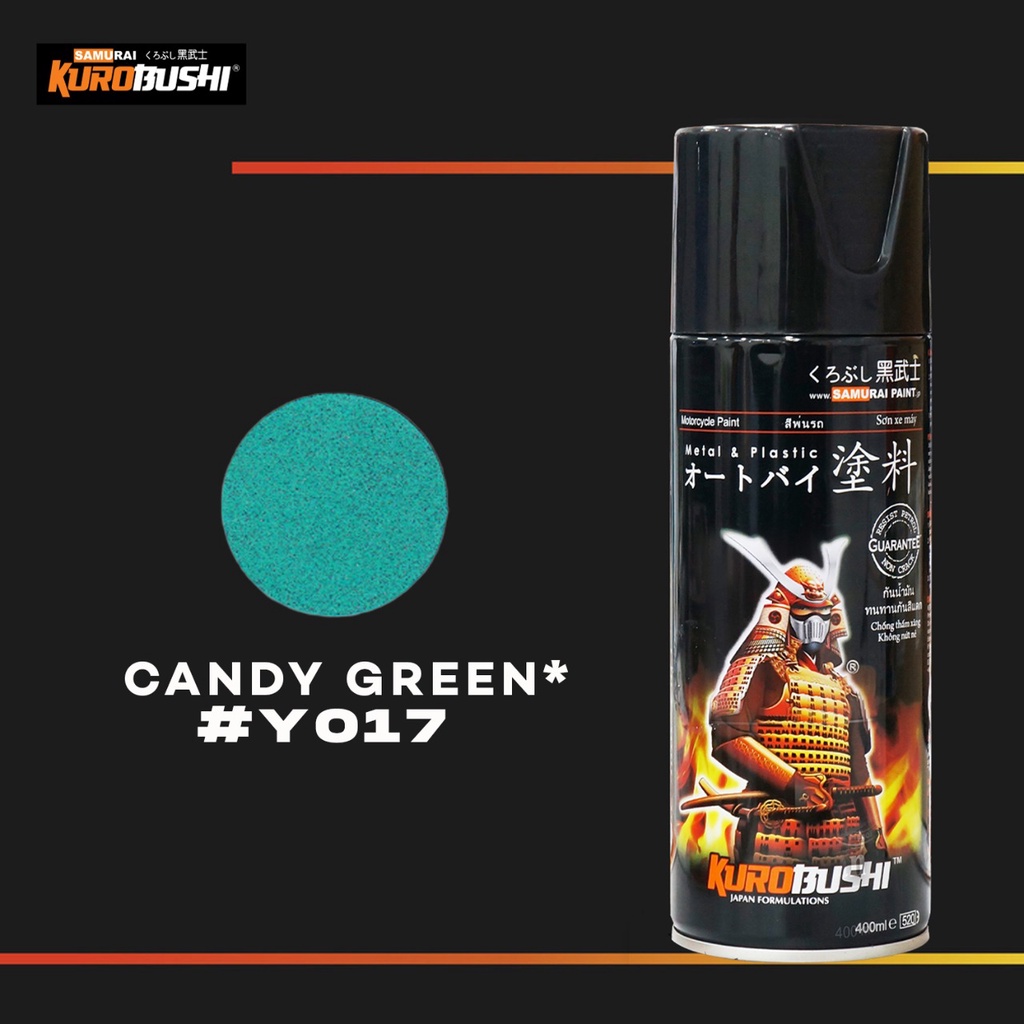 Jual Samuraipaint, Candy Green Y017 Cat Aerosol Kualitas Kompresor ...