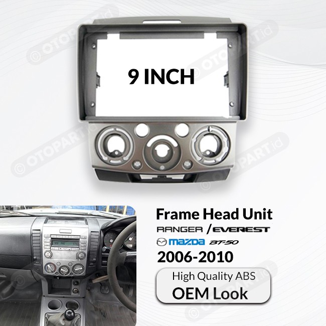 Jual Frame Head Unit OEM Ford Ranger/Everest/BT50 9" Inch | Shopee ...