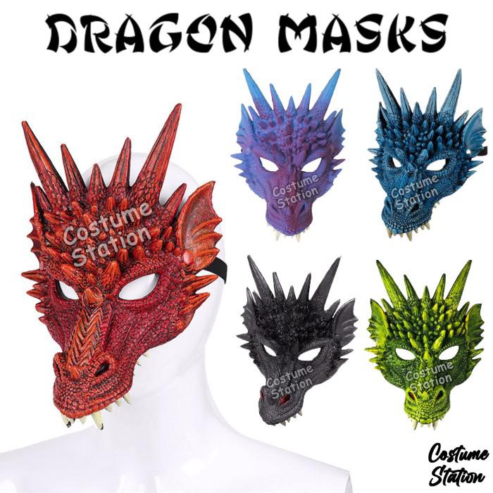 Jual Suj Dragon Mask / Topeng Naga Hewan Binatang Pesta Dewasa - Merah ...