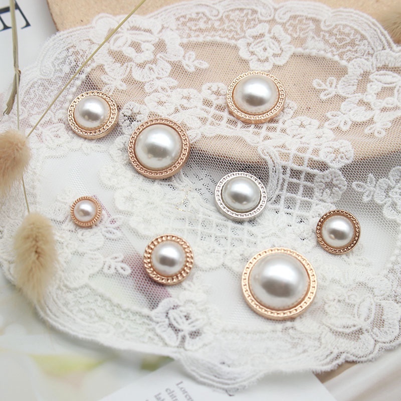 Jual KANDER Kancing Mutiara Metal Pearl Button IMPORT Z-01 | Shopee ...