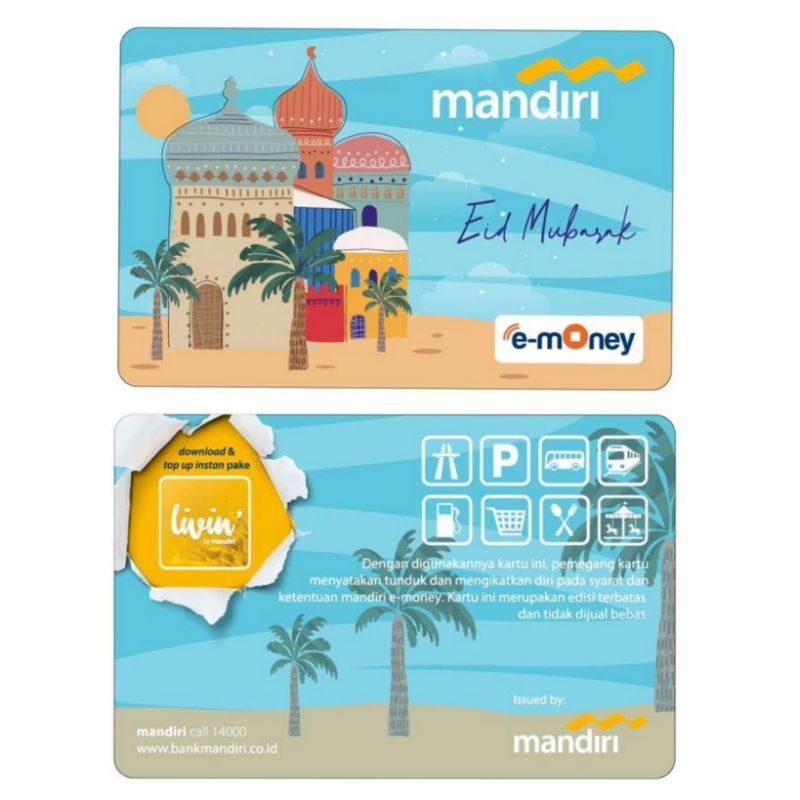 Jual eMoney Mandiri Spesial Edition Idul Fitri 2022 Masjid Biru ORI ...