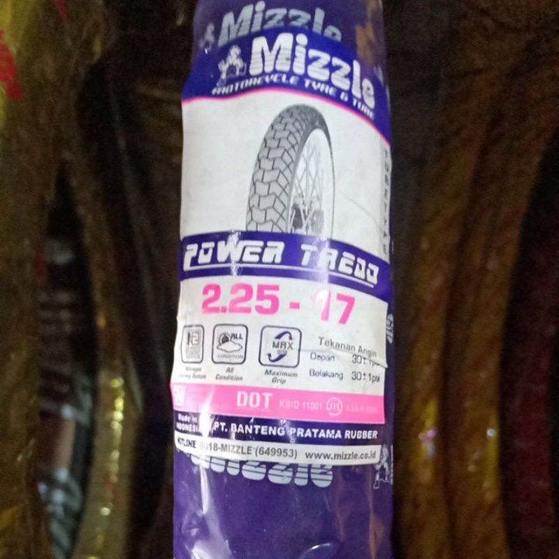 Jual Ban Luar Motor Mizzle 225-17 Power Tread Non Tubeless | Shopee ...