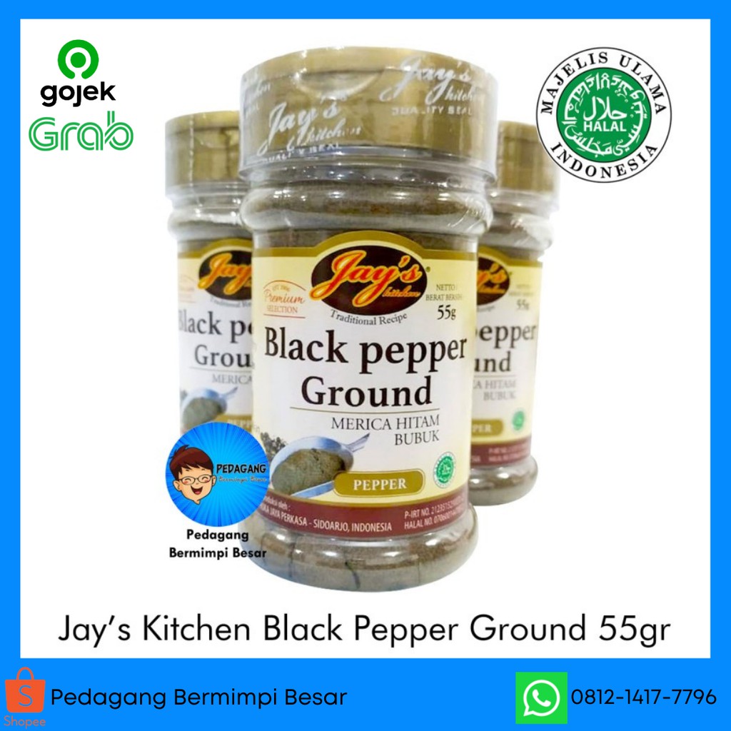 Jual Jay's Kitchen Blackpepper Ground | Lada Hitam Bubuk | Black pepper ...