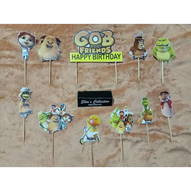 Jual Cake topper Gob and friends (1set isi 11 pcs) | Shopee Indonesia