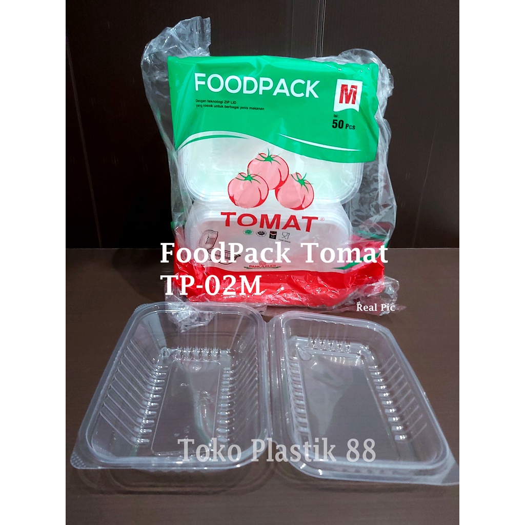 Jual Kotak makanan Mika | Food Pack | FoodPack Tomat Medium TP-02M (isi ...