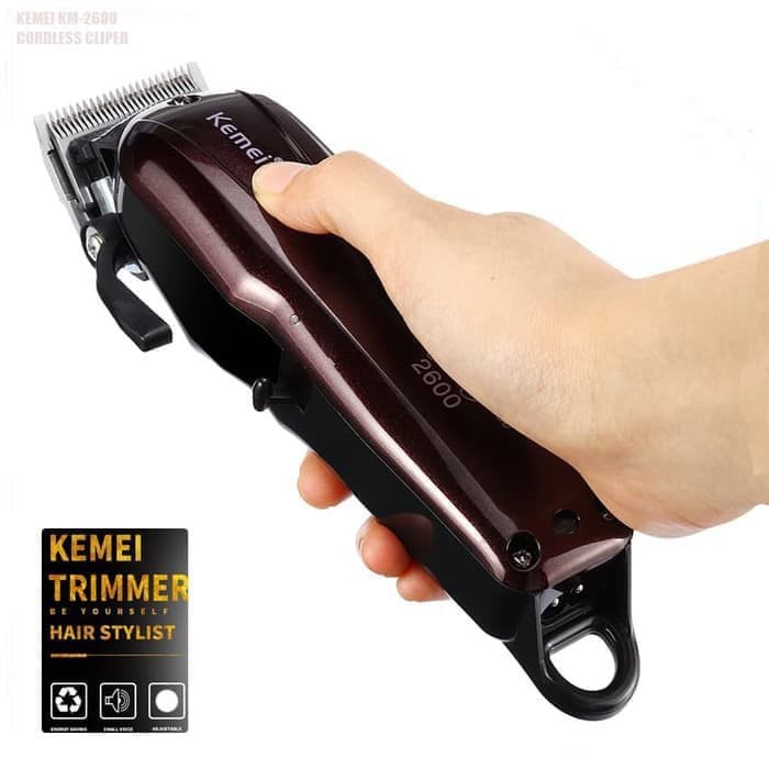 Jual Hair Clipper Kemei KM-2600 Cordless Electric Alat Cukur Rambut KM2600 Original | Shopee ...