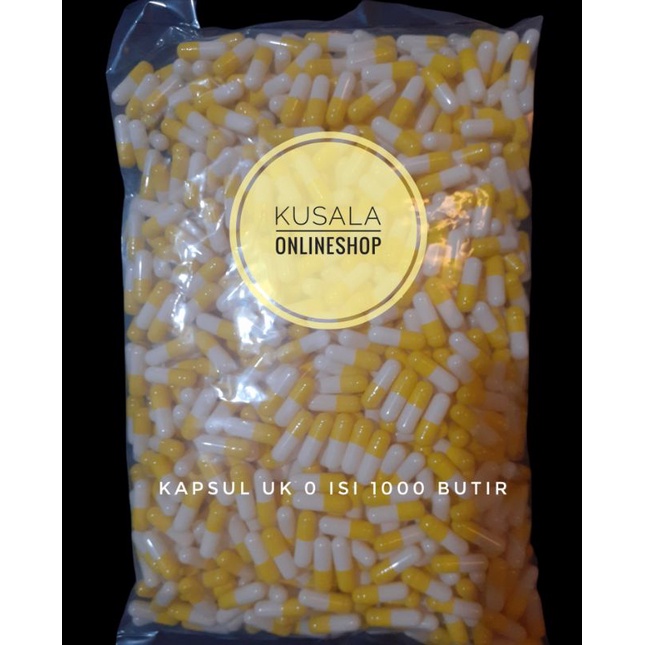 Jual Kapsul kosong ukuran nol/kapsul kosong warna kuning putih/cangkang ...